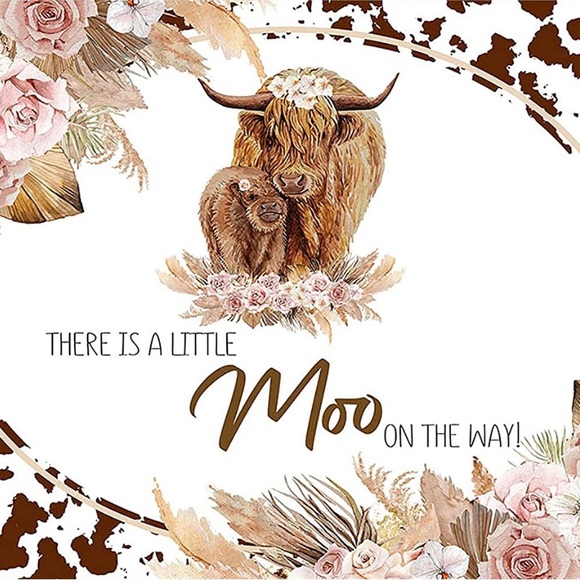 Party Supplies | Highland Cow Baby Shower Backdrop | Poshmark